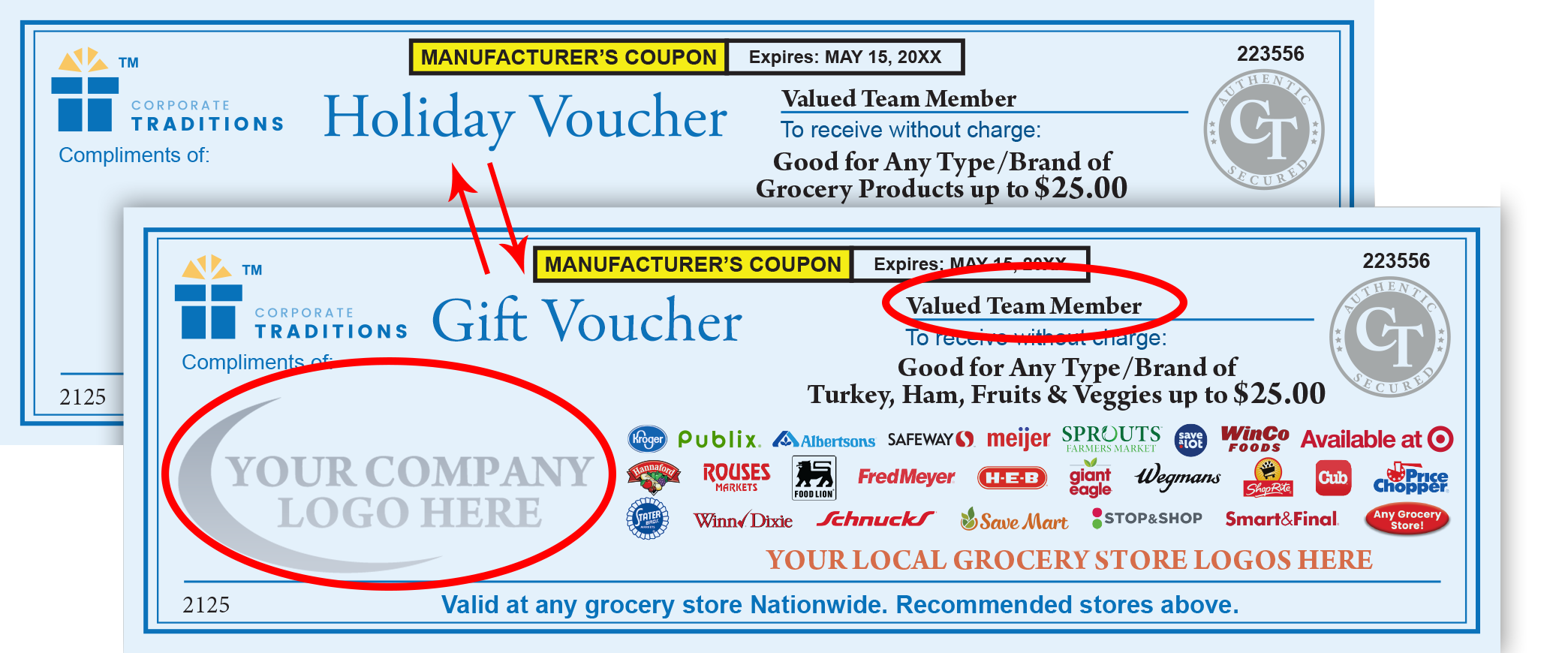 Turkey & Grocery Vouchers | Corporate Traditions